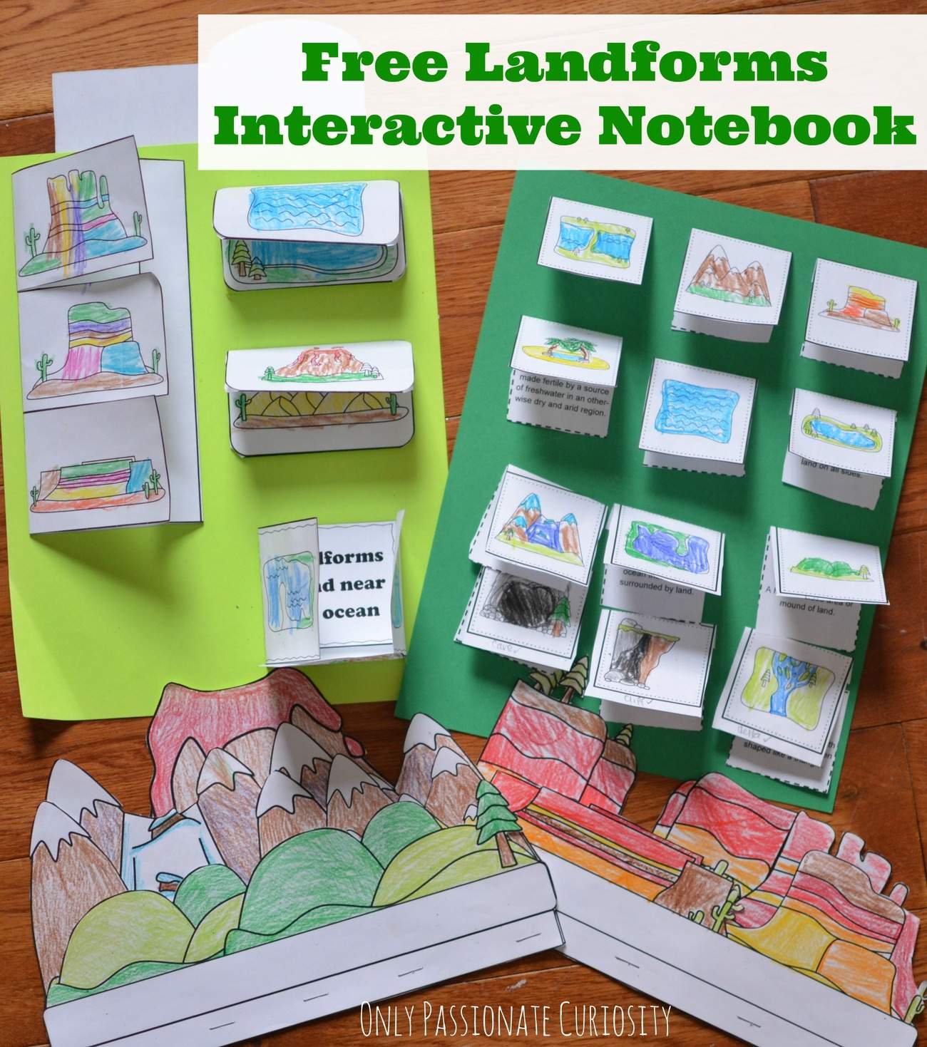 Landforms Interactive Notebook Pack - Only Passionate Curiosity Landforms Interactive Notebook Pack - Only Passionate Curiosity